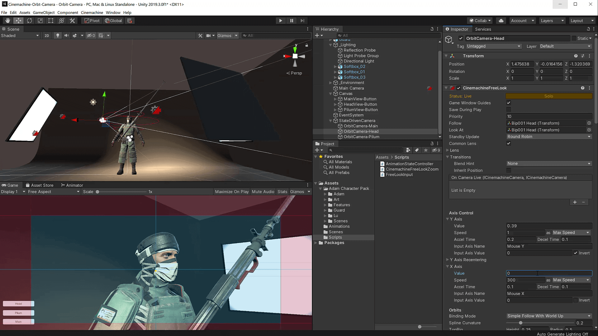 Creating an orbit/model-viewer camera using Cinemachine - Babilin ...